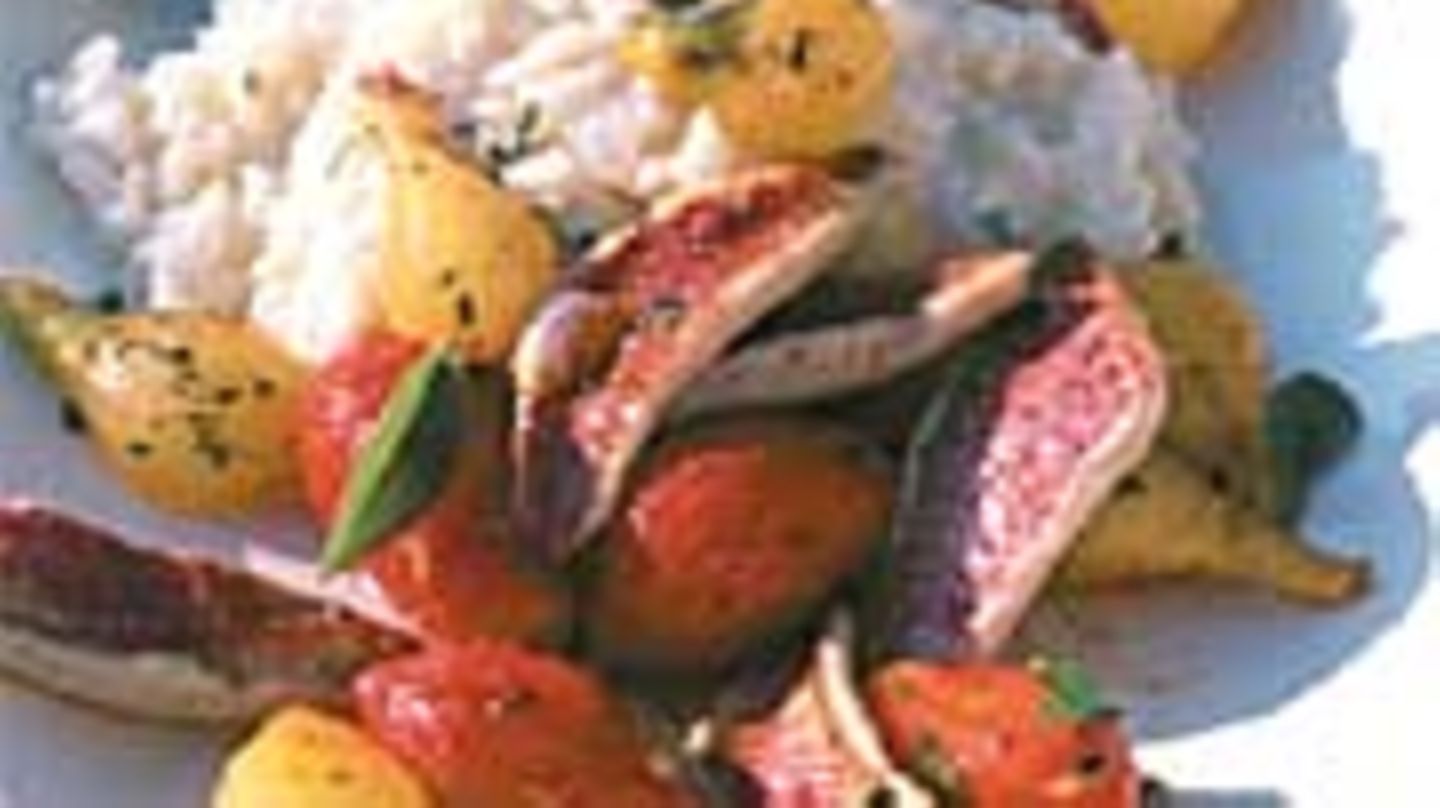 Tomaten mit Risotto und Rotbarbenfilet | BRIGITTE.de