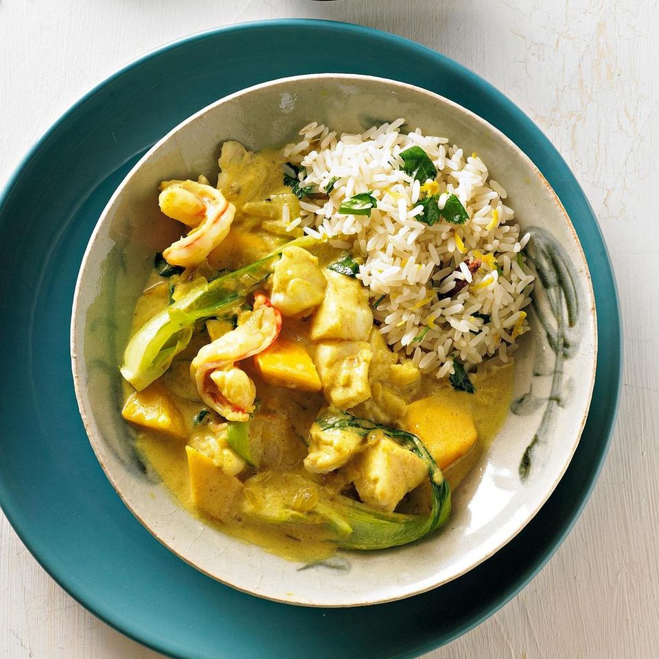 Fischragout mit Mango und Pak Choi | BRIGITTE.de