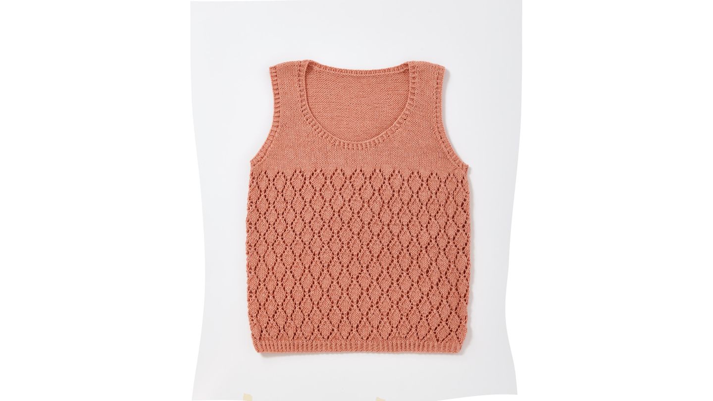 Top mit Rauten stricken: Strickanleitung | BRIGITTE.de