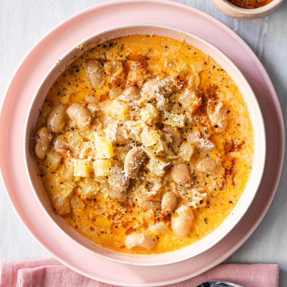 Weiße-Bohnen-Reis-Suppe | BRIGITTE.de