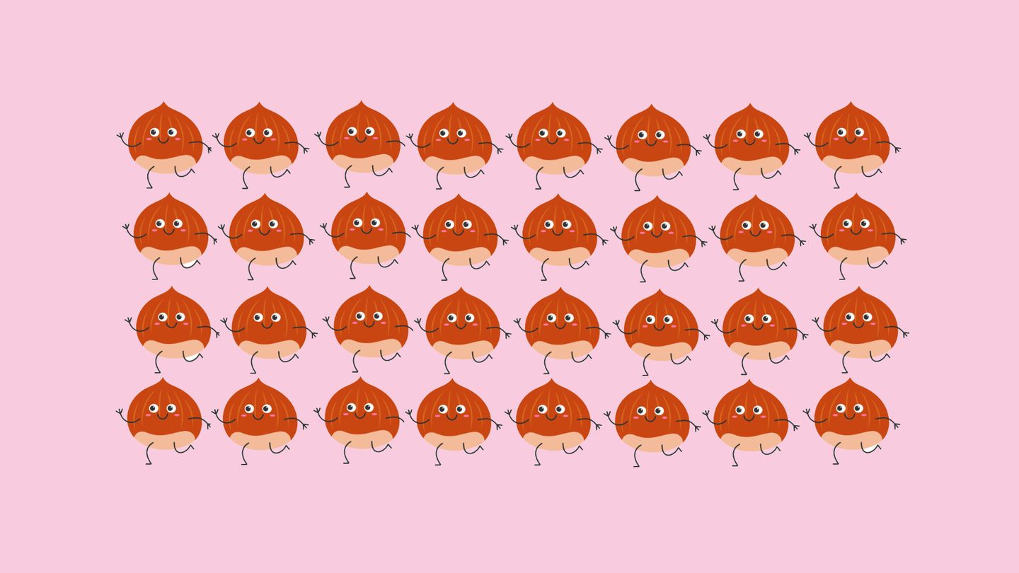 Herbst-Suchbild: Wie schnell findest du die Kastanie, die anders ist ...