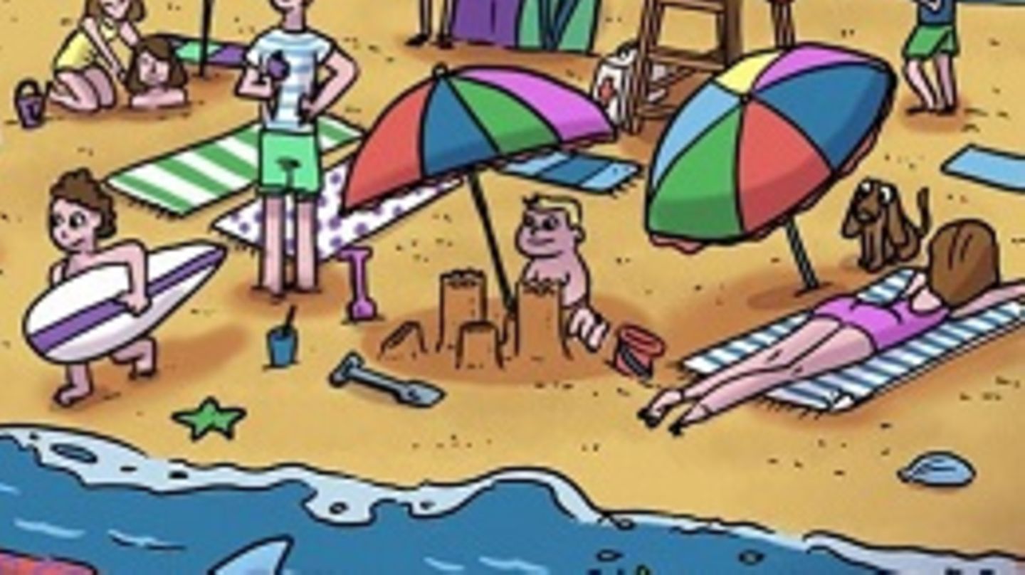 Strand-Suchbild: Findest du den versteckten Ball in nur 7 Sekunden ...