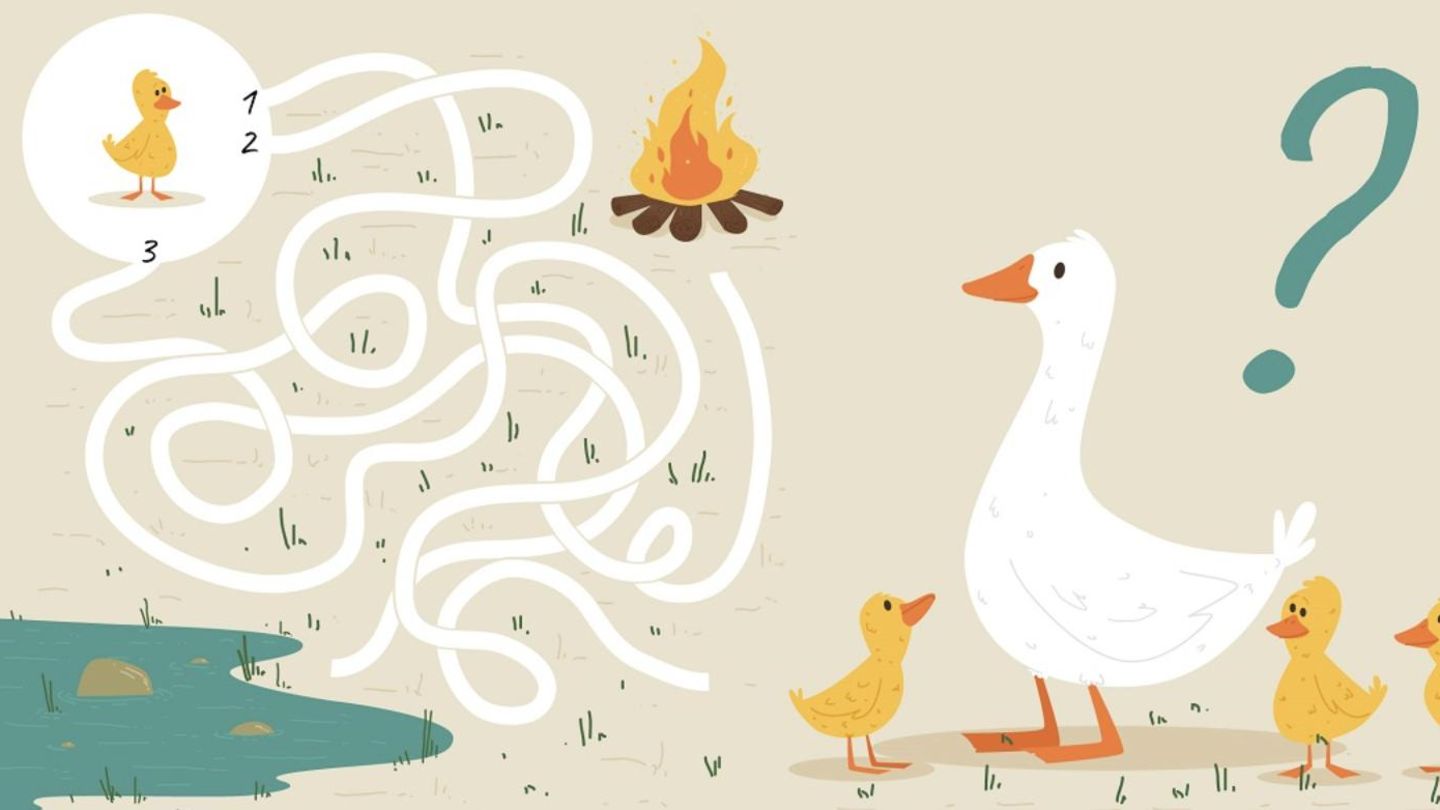 Labyrinth-Test: Kannst du dem Küken helfen zu seiner Familie zu kommen ...