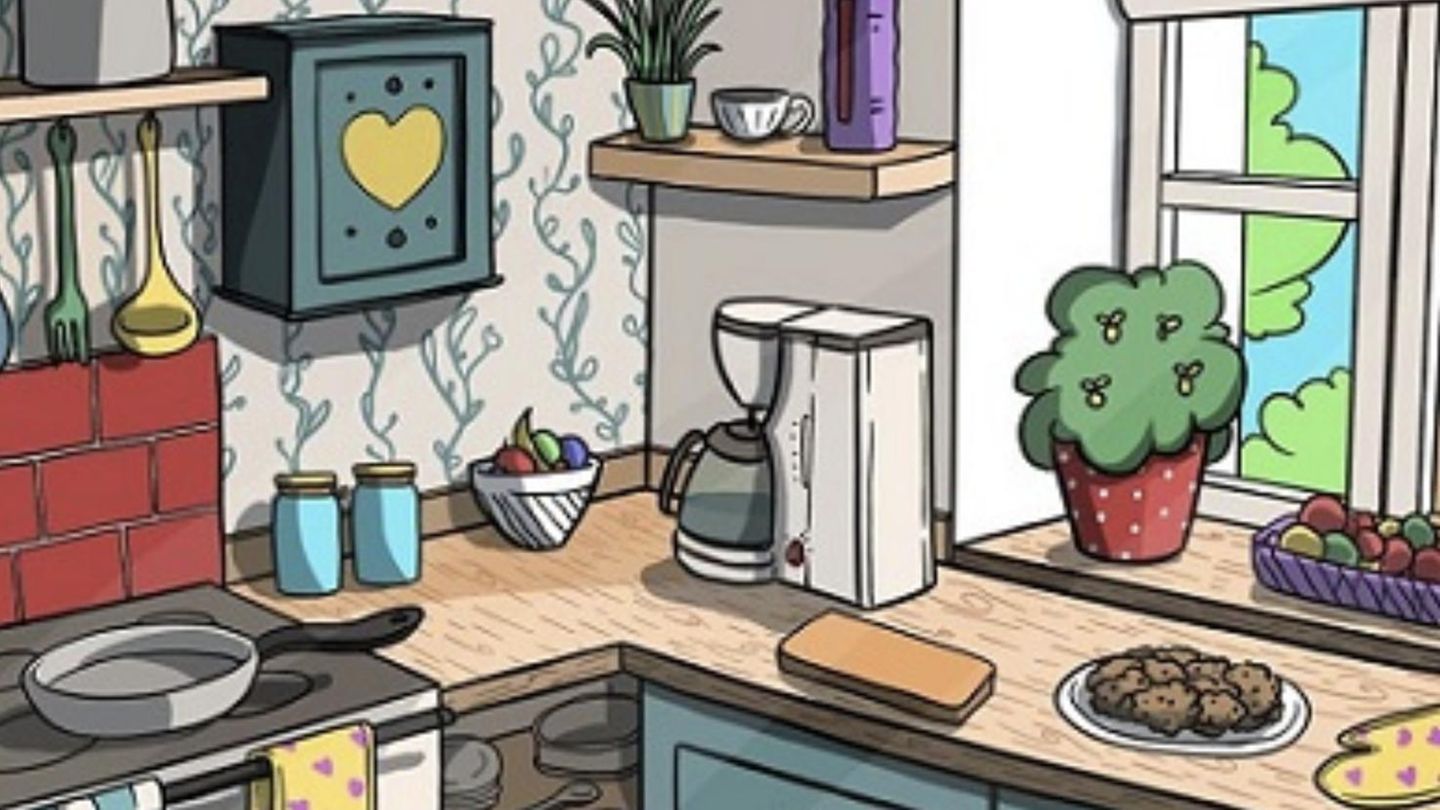 Suchbild: Lässt du dich von der Kaffeemaschine ablenken, oder findest ...