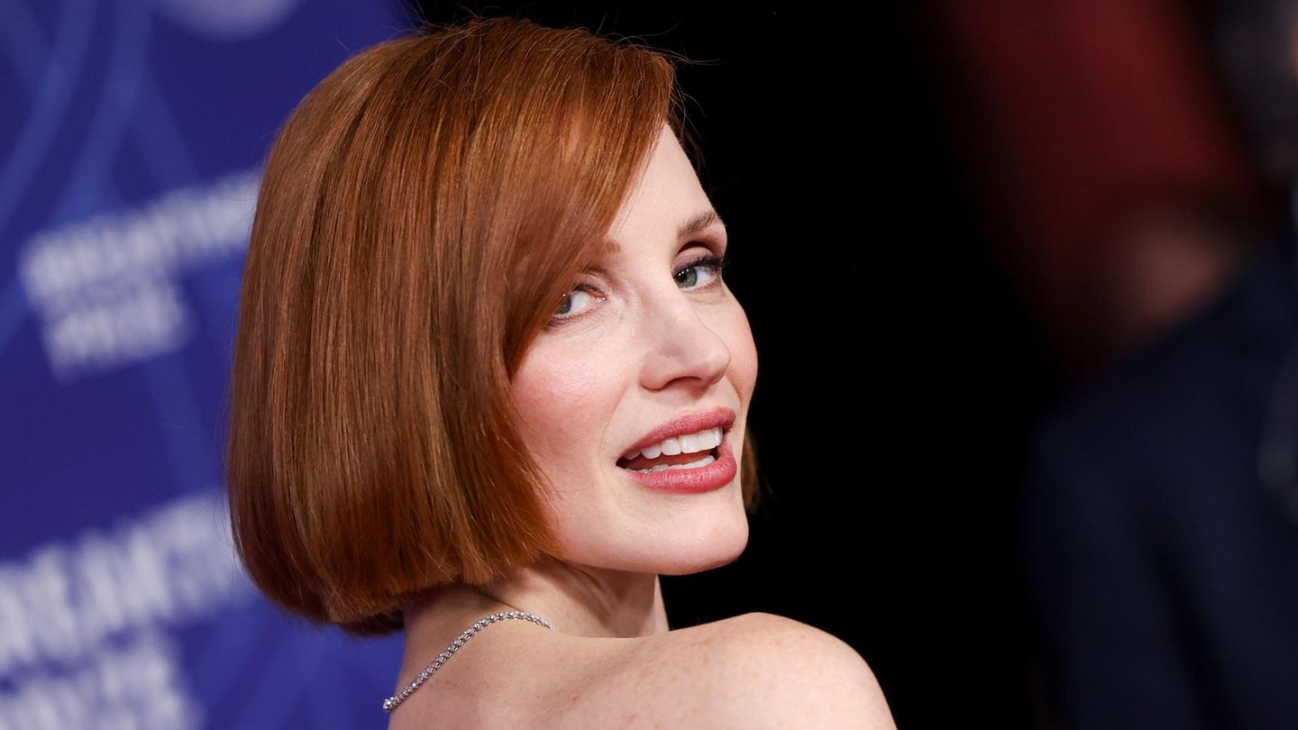 Elegantes Jessica Chastain Ungeschminkt Bild
